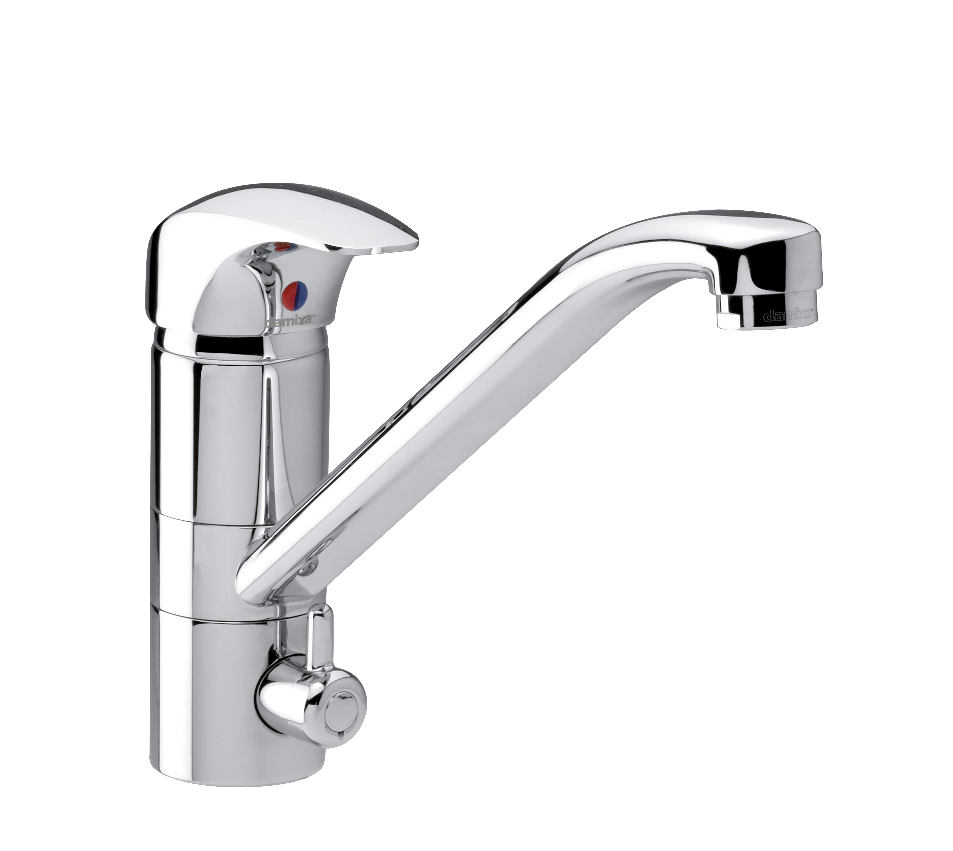 Space Chrome Kitchen Mixer with dishwasher shut off valve [https://damixa.com]