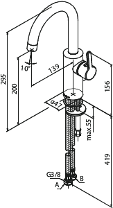 Silhouet Mattschwarz Waschtischarmatur [https://damixa.de]