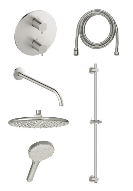 Concealed Steel PVD Silhouet SR1 - concealed shower system [https://damixa.com]