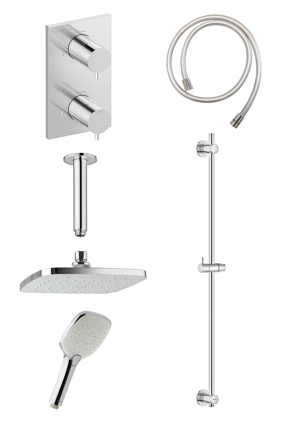 Concealed Chrome/Silverhose Pine SR 2 - concealed shower system [https://damixa.com]