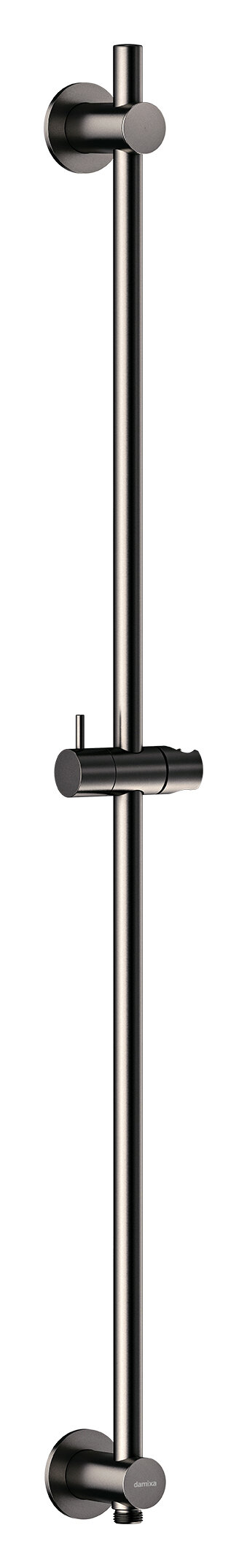 Concealed Graphite Grey PVD Shower Rail with Integrated Outlet & Holder ...